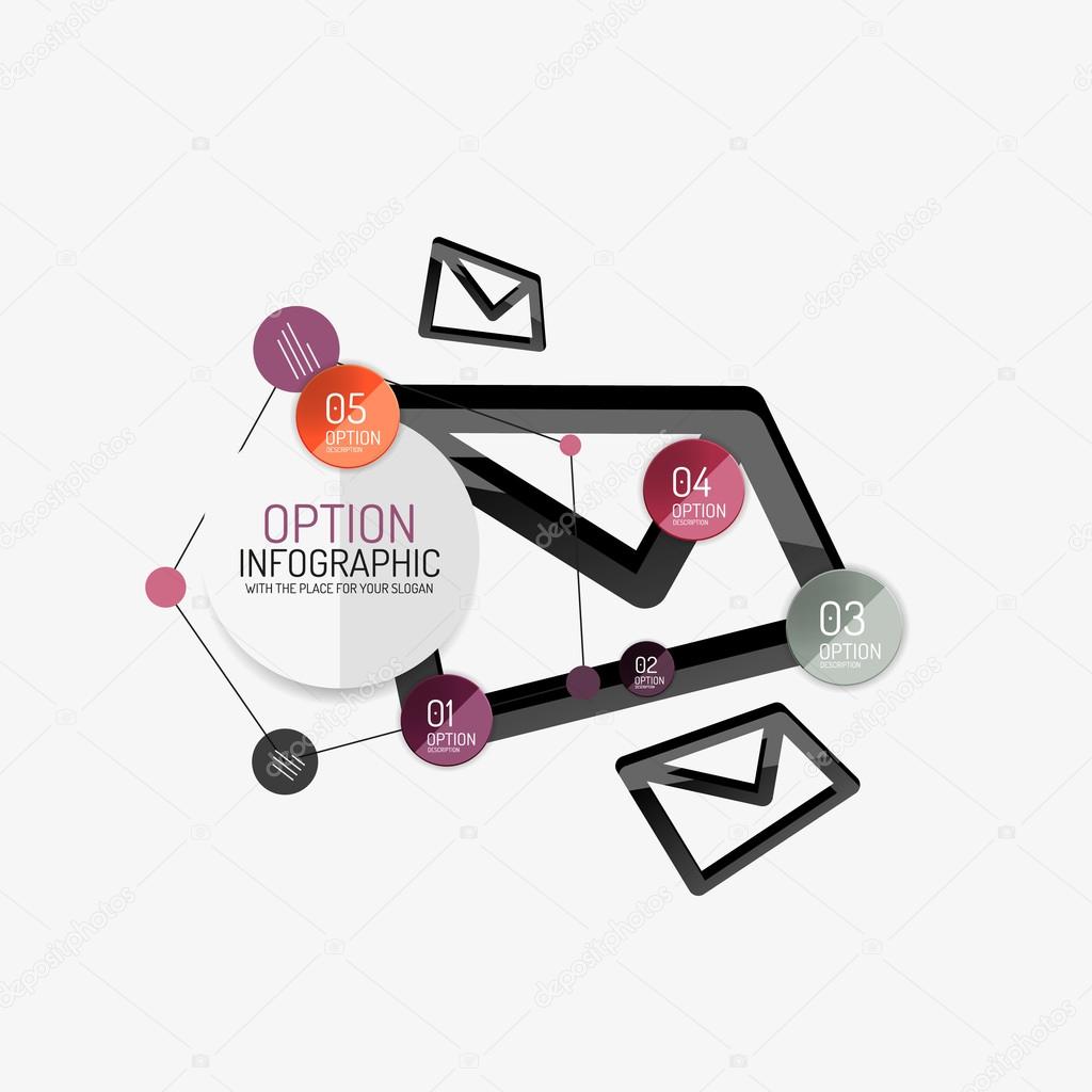 Minimal line design office web infographics Stock Vector by ©akomov ...