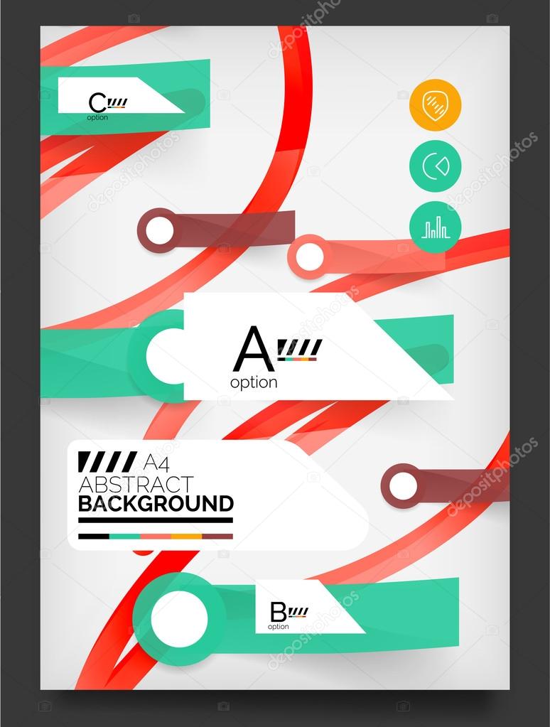 Templat Rancangan Brosur Flyer Vektor Stok oleh ©akomov 65029643