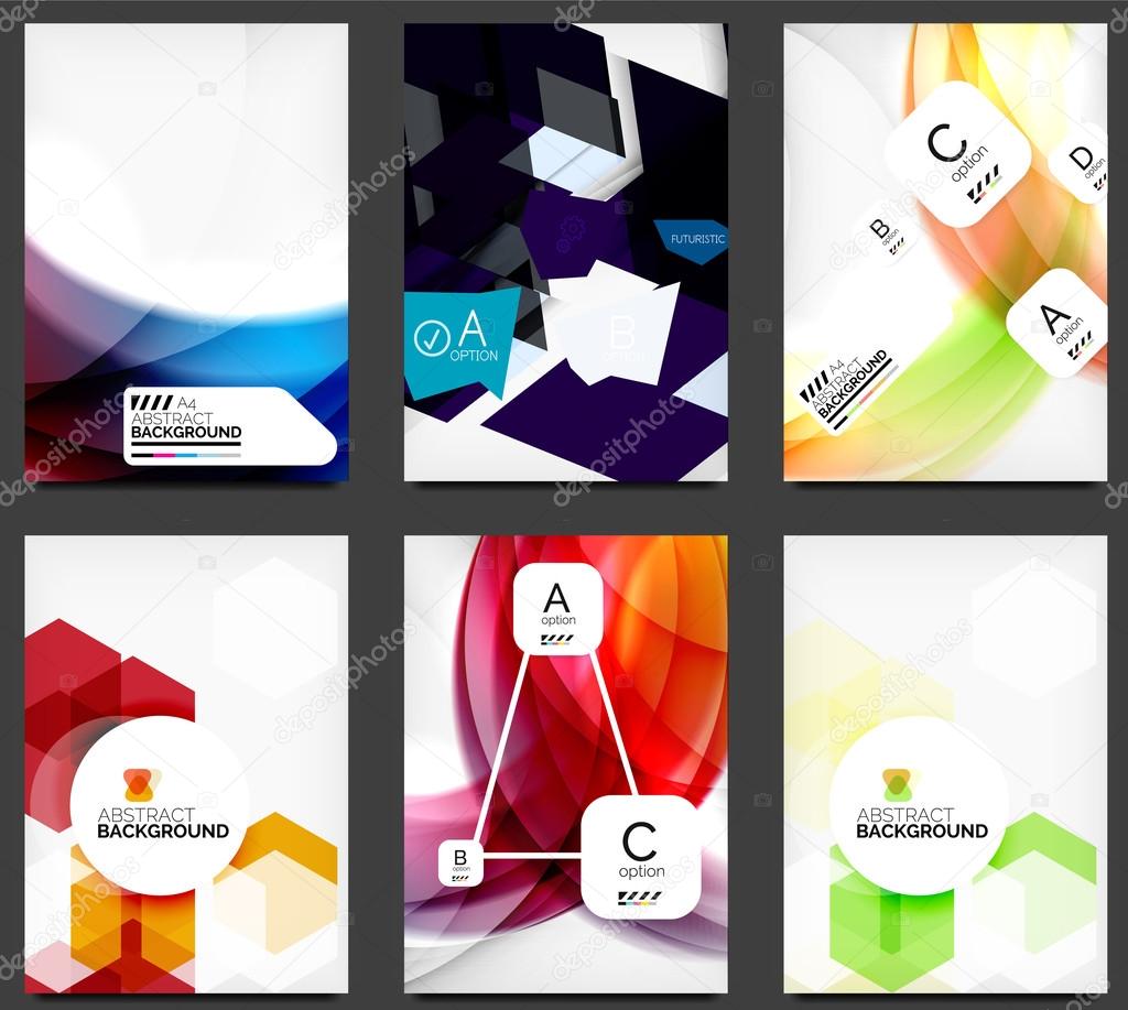 Set of geometric abstract backgrounds Stock Vector by ©akomov 67075283