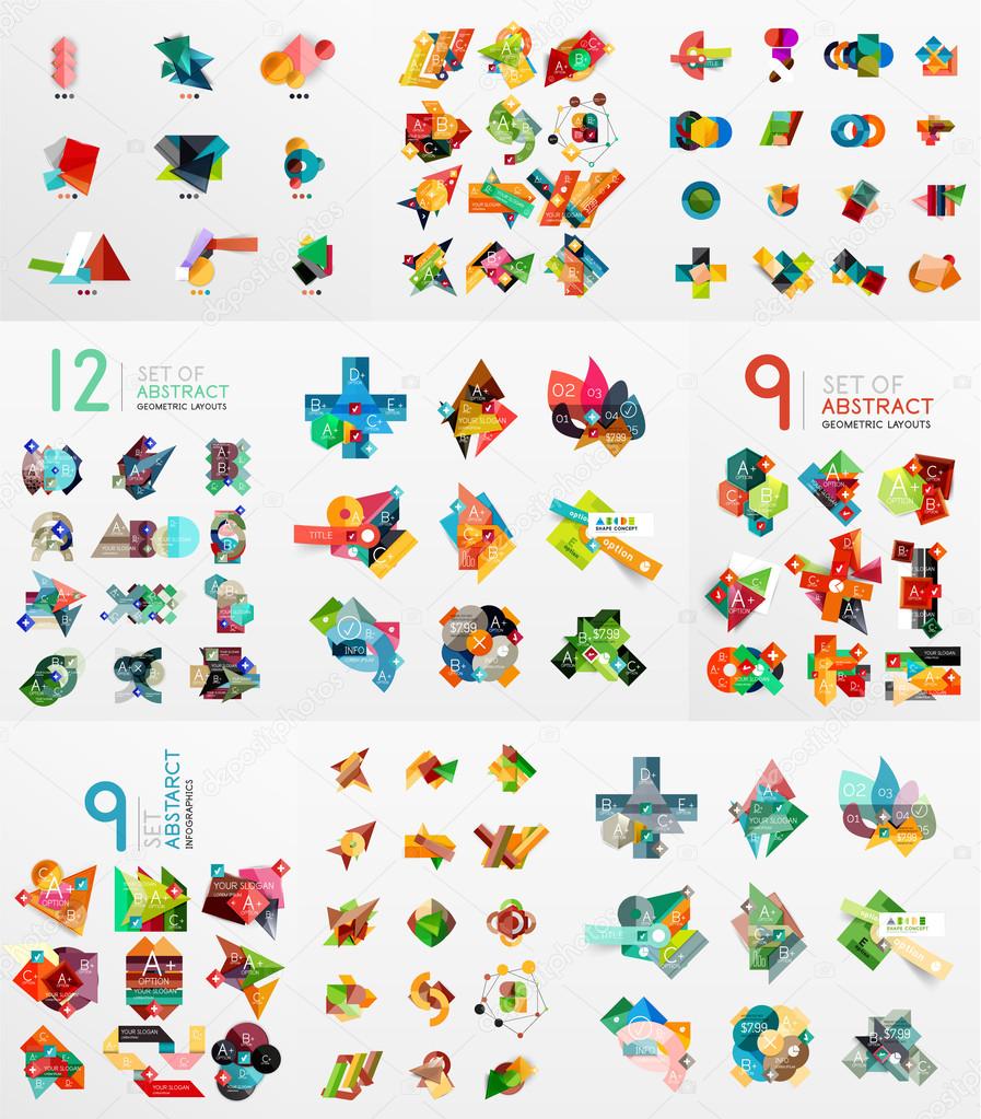 Vector set of paper graphics Stock Vector by ©akomov 69691327