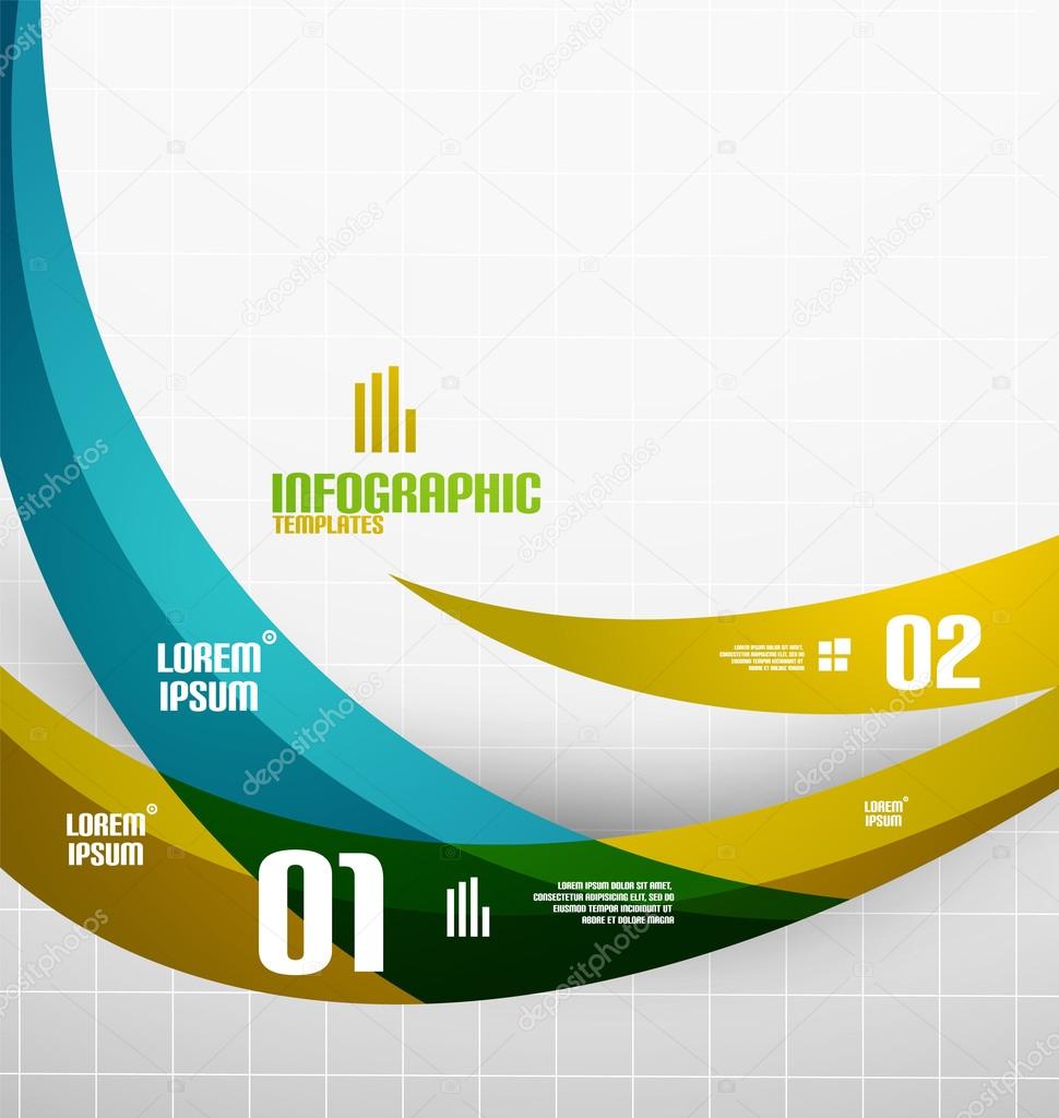 Modern fresh wave business infographics Stock Vector Image by ©akomov ...