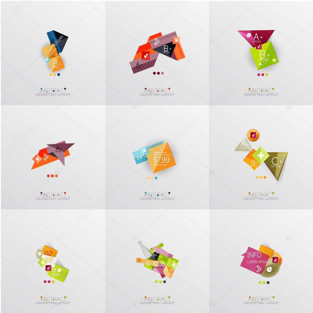 Set of paper graphic layouts Stock Vector Image by ©akomov #70461461