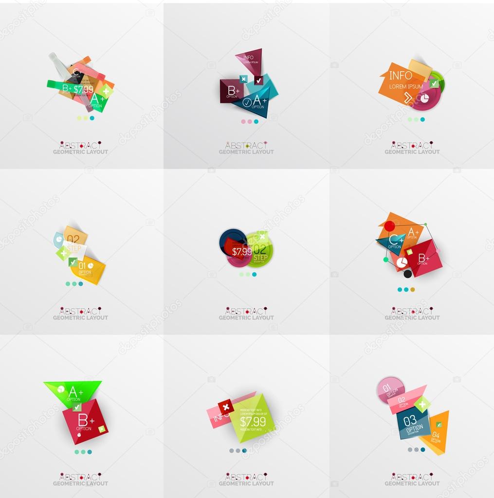 Set of paper graphic layouts Stock Vector Image by ©akomov #70476463