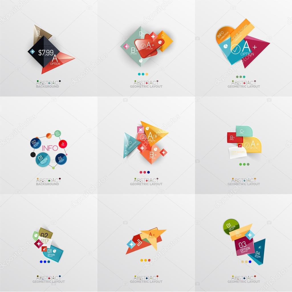 Set of paper graphic layouts Stock Vector Image by ©akomov #70476493