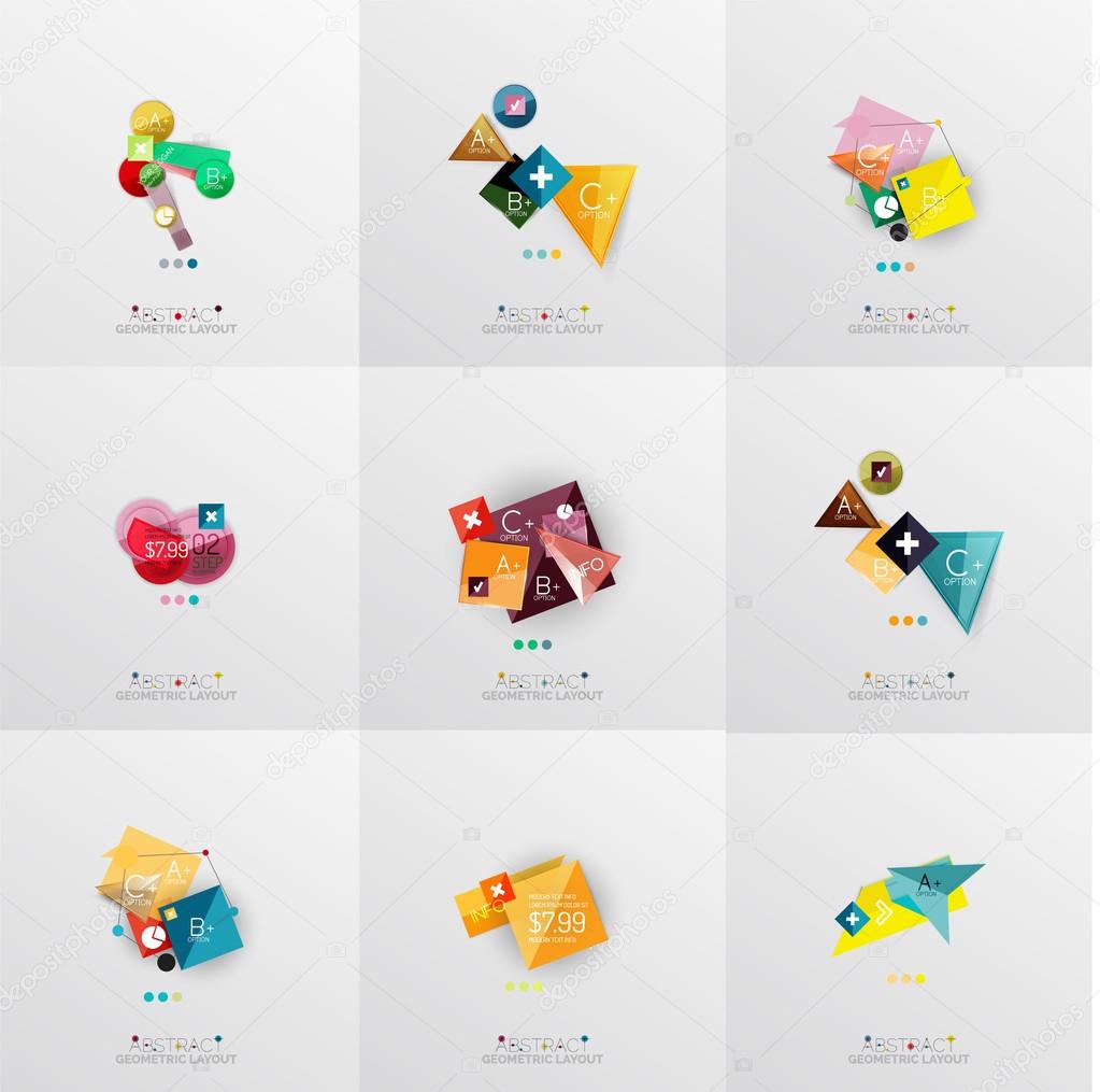 Set of paper graphic layouts Stock Vector Image by ©akomov #70713341