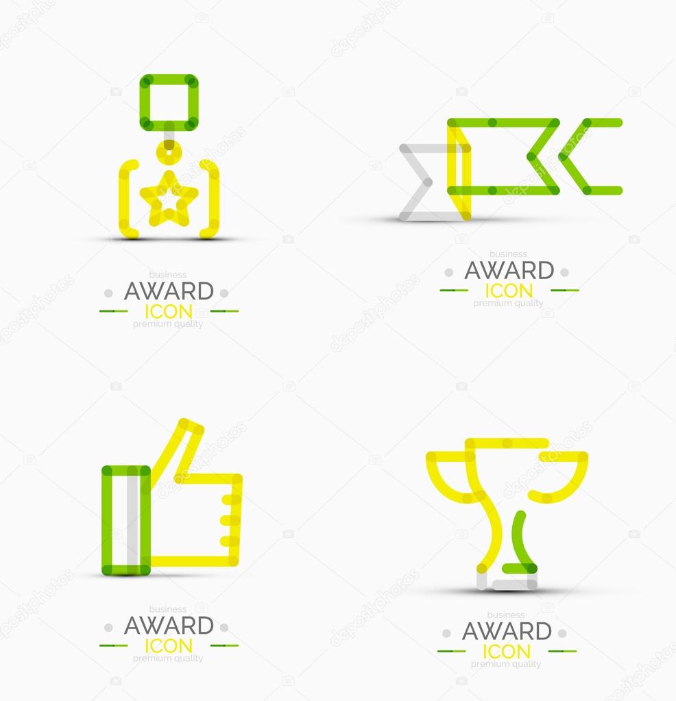Conjunto de iconos de premio, colección Logo Vector de stock por ...