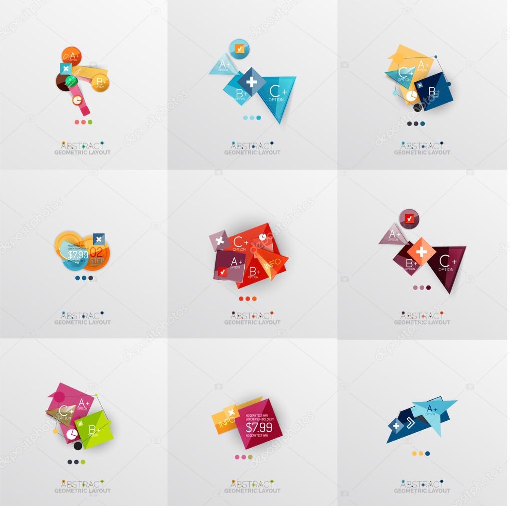 Set of paper graphic layouts Stock Vector Image by ©akomov #70792493