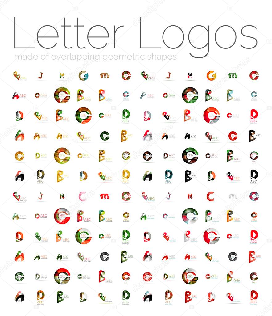 Mega set of various letter logos Stock Vector by ©akomov 73407357