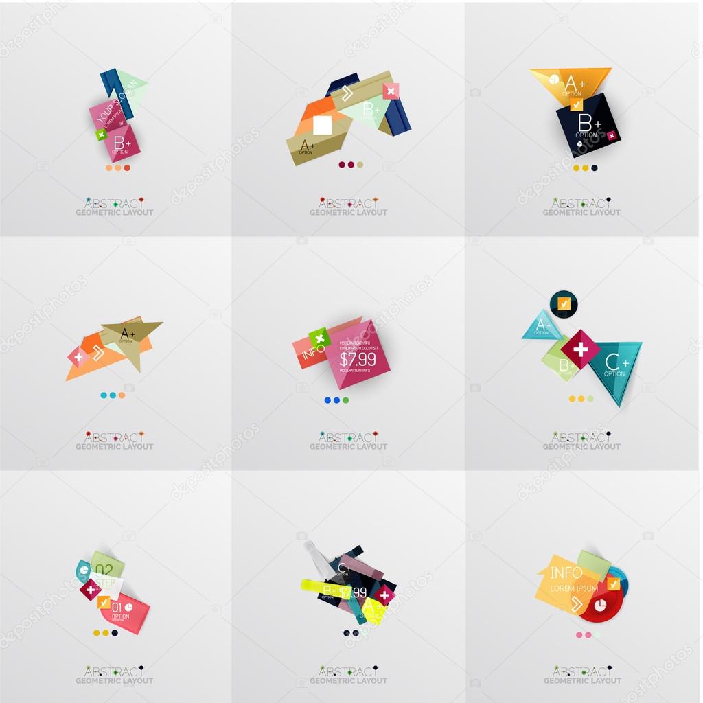 Set of paper graphic layouts Stock Vector Image by ©akomov #73635763