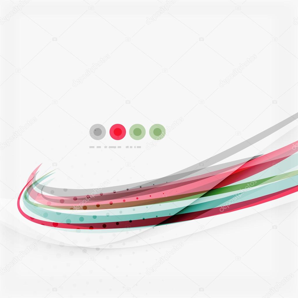 Red and blue wave lines Stock Vector Image by ©akomov #75941483