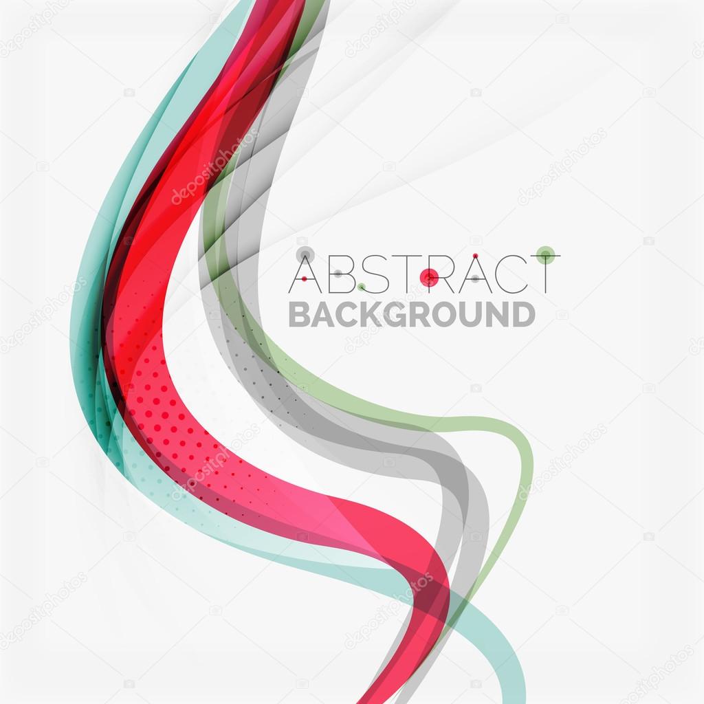 Red and blue wave lines Stock Vector Image by ©akomov #77564324