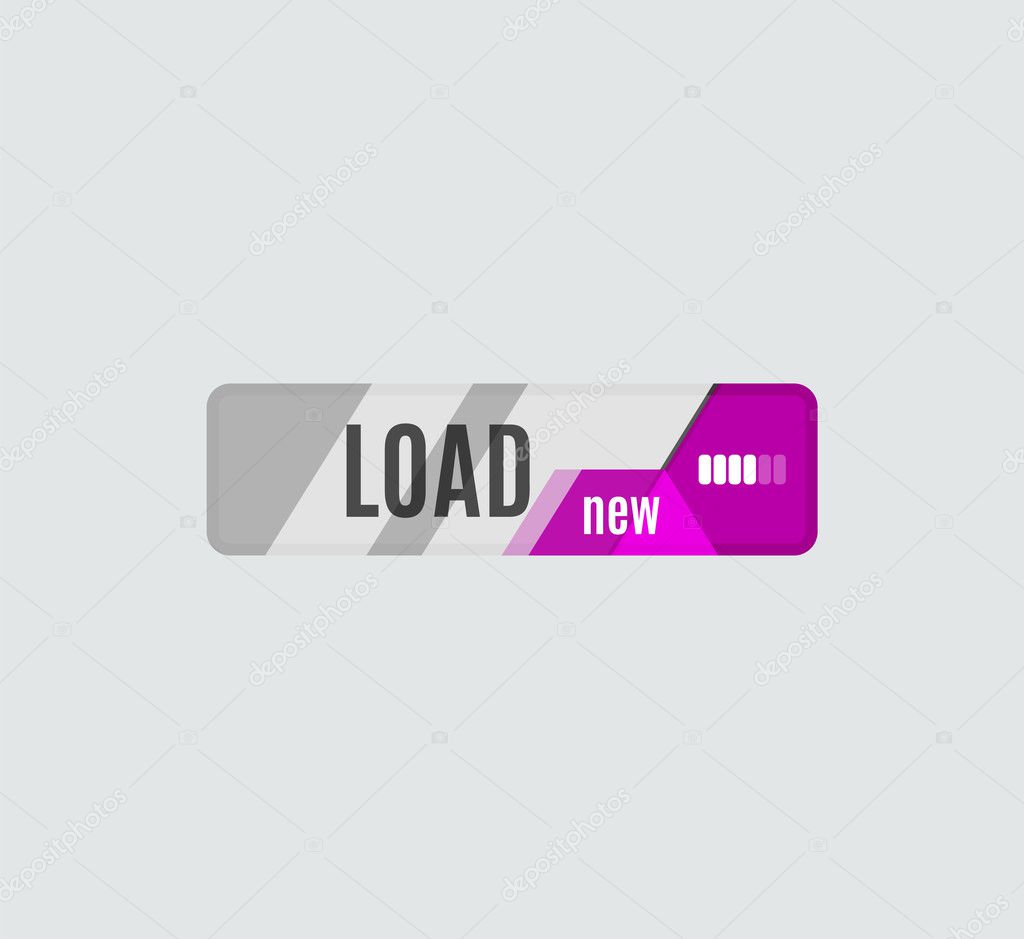 Load button, futuristic hi-tech UI design Stock Vector by ©akomov 78876342