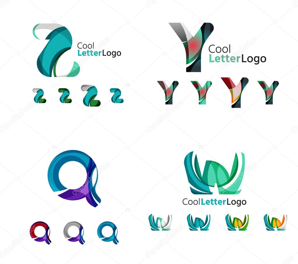 Letter business emblem collection — Stock Vector © akomov #81767484