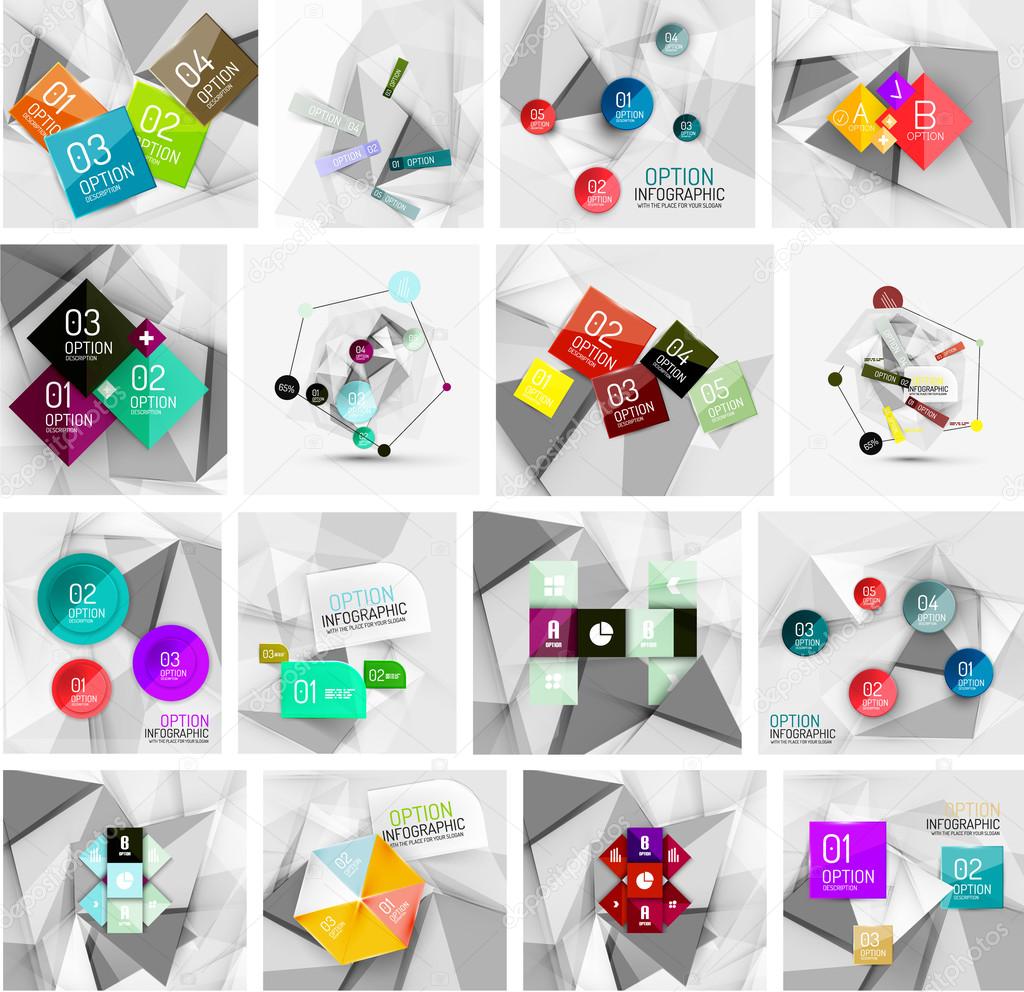 Set of abstract templates Stock Vector by ©akomov 82442062