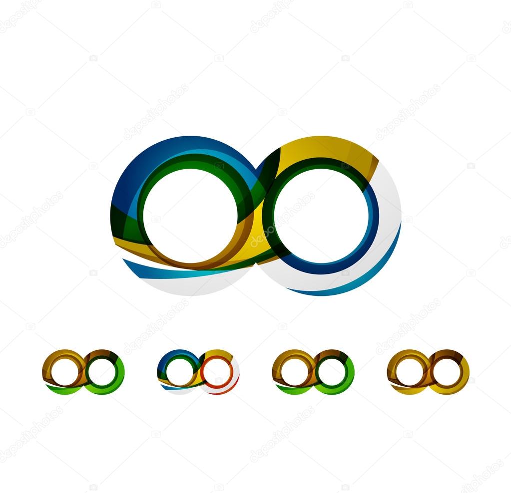 Set of infinity concepts, loop logo designs Stock Vector by ©akomov ...