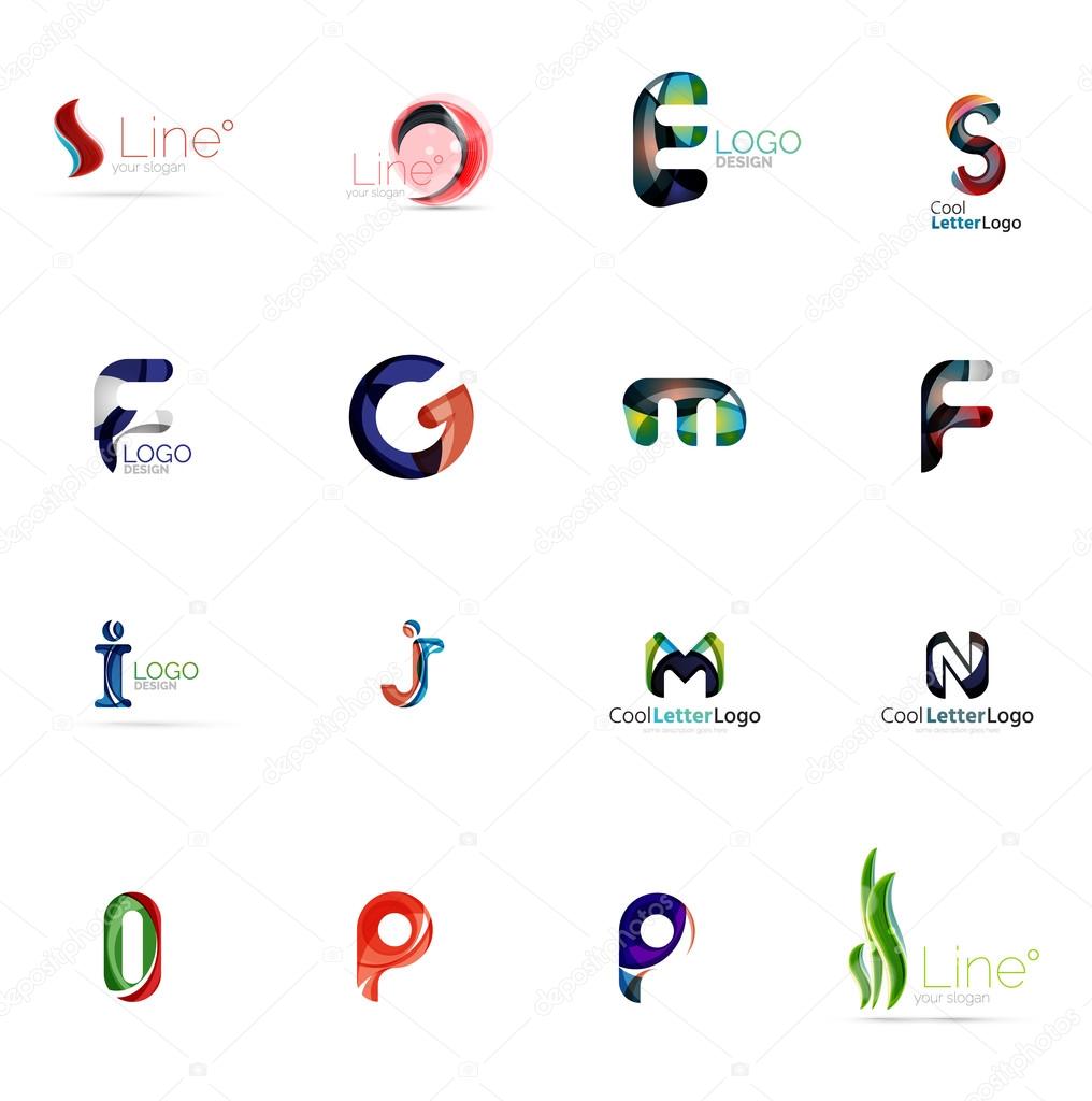 Set of universal company logo ideas Stock Vector by ©akomov 83103760