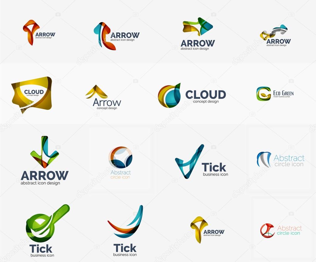 Set of universal company logo ideas Stock Vector by ©akomov 83103774