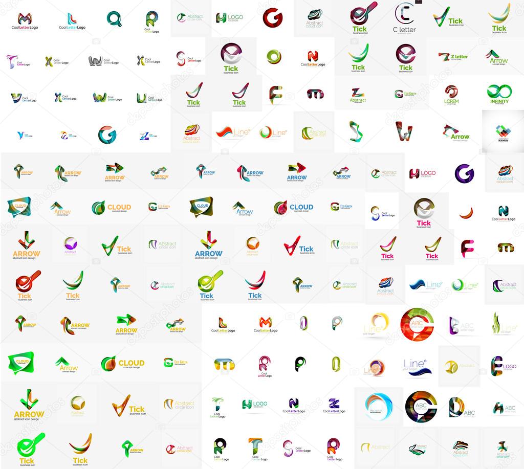 Mega set of letter logos Stock Vector Image by ©akomov #83409638