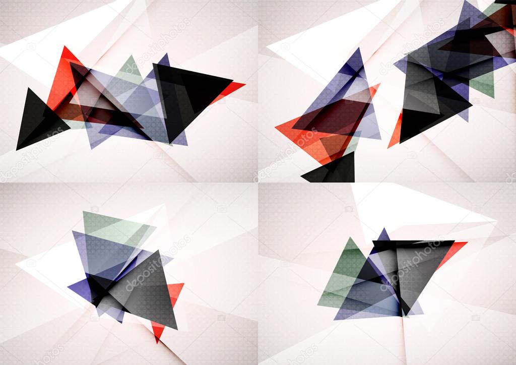 Set of angle and straight lines design abstract backgrounds Stock ...