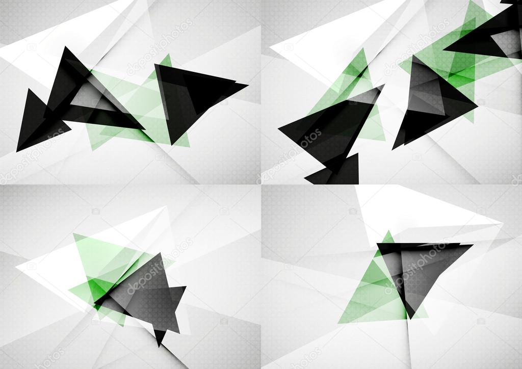 Set of angle and straight lines design abstract backgrounds Stock ...
