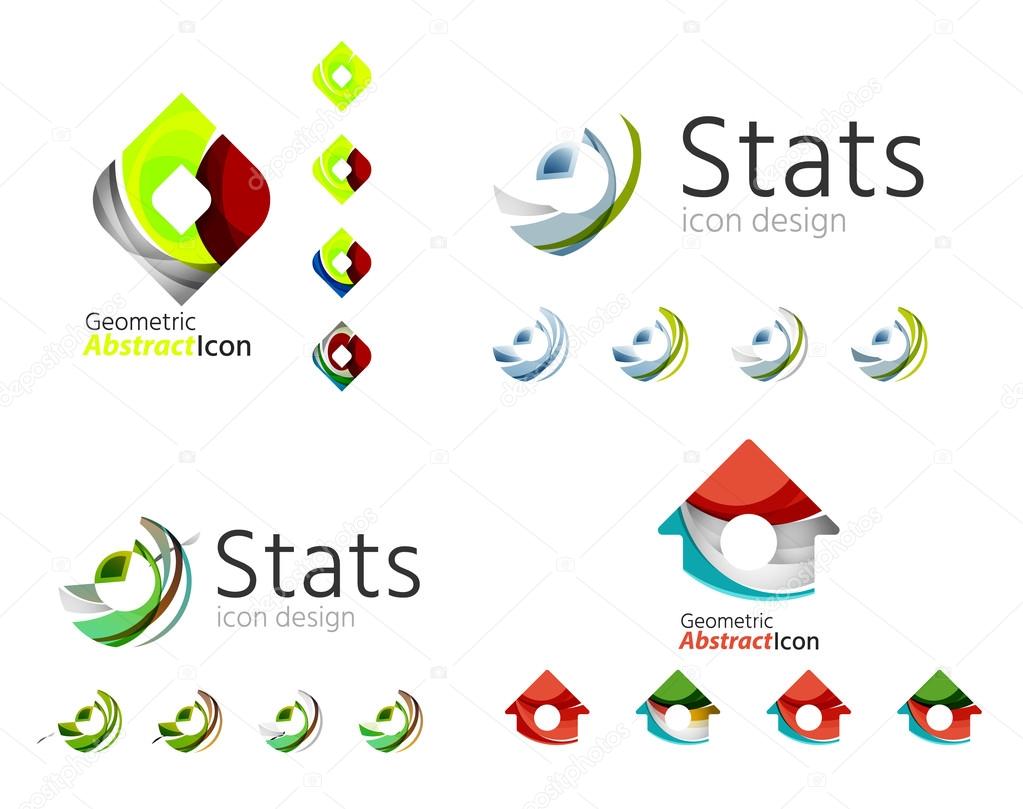 Universal abstract geometric shapes - business emblems Stock Vector by ...