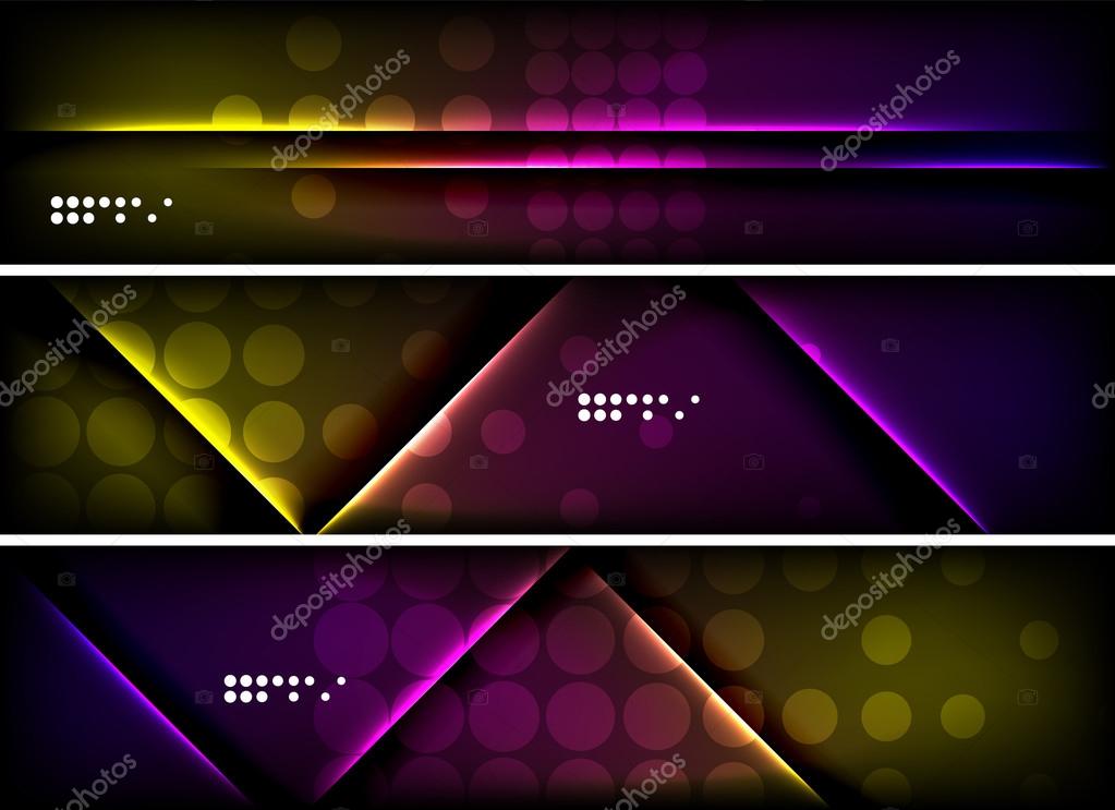 Set of banner, header backgrounds Stock Vector Image by ©akomov #85181694