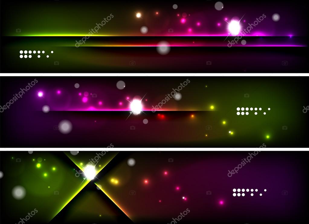 Set of banner, header backgrounds Stock Vector by ©akomov 85307792