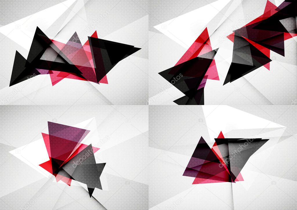 Set of angle and straight lines design abstract backgrounds Stock ...