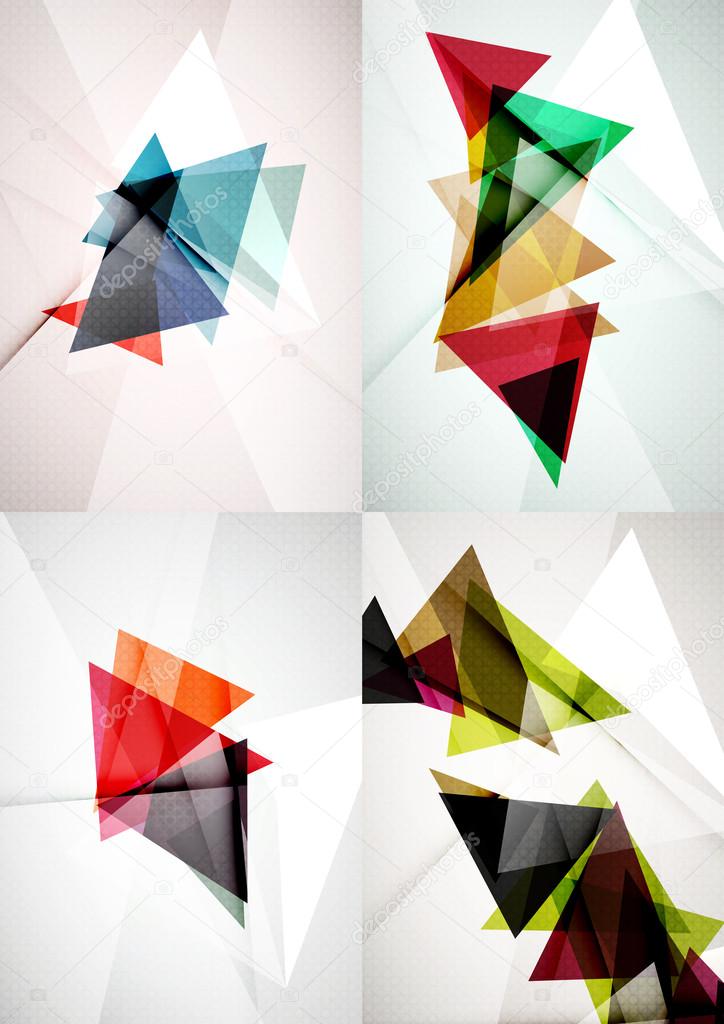 Set of angle and straight lines design abstract backgrounds Stock ...