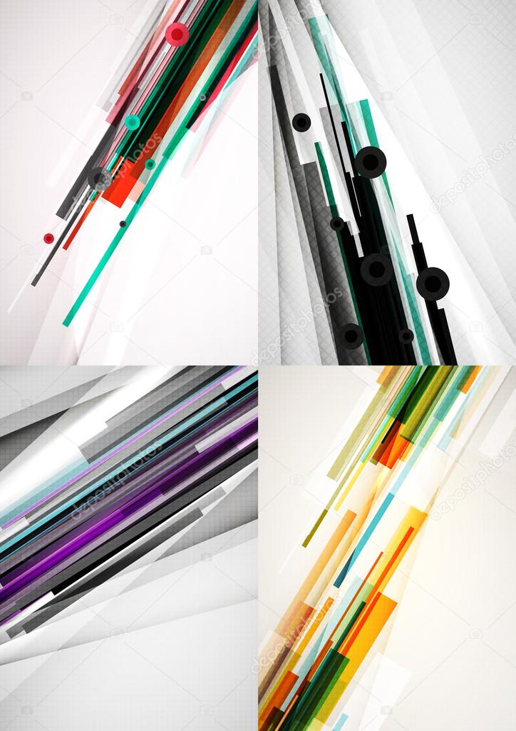 Set of straight lines design abstract backgrounds Stock Vector by ...