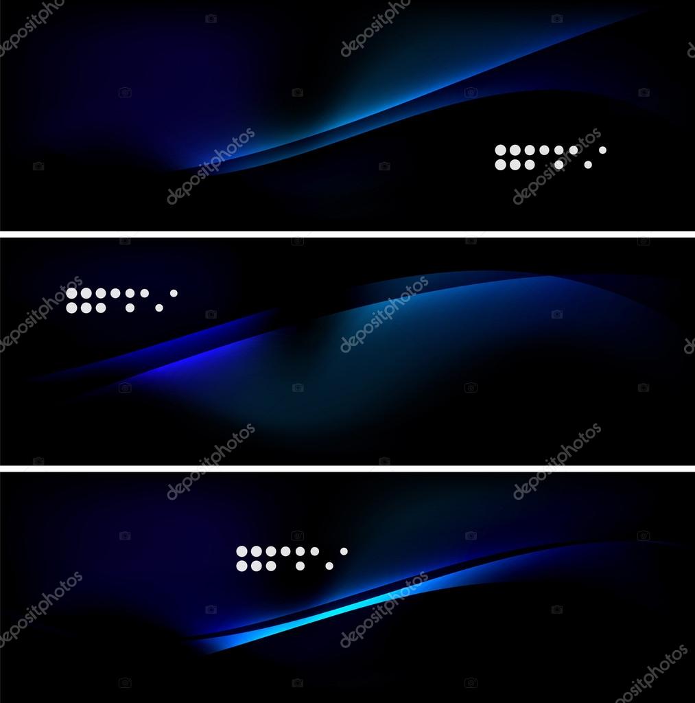 Set of banner, header backgrounds with place for your message Stock ...