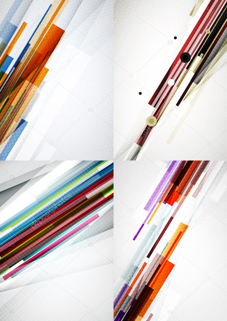 Set of straight lines design abstract backgrounds Stock Vector by ...