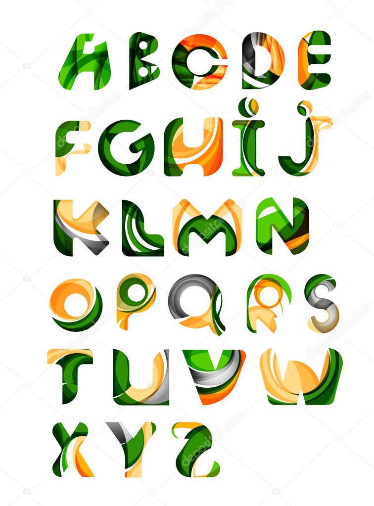 Kumpulan huruf alfabet elemen desain logo Vektor Stok oleh ©akomov 89084404