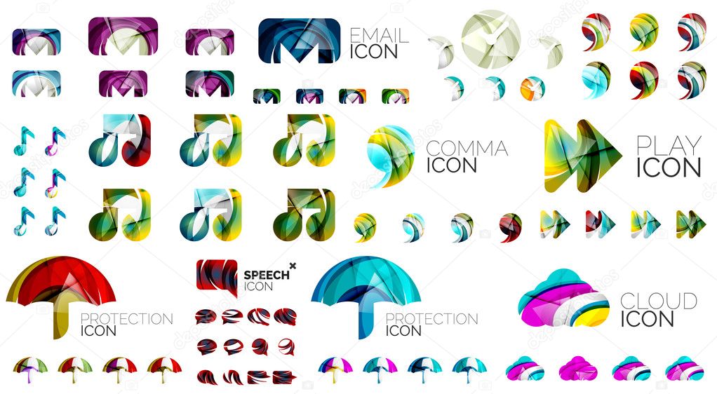 Logo huge mega collection Stock Vector by ©akomov 90747748