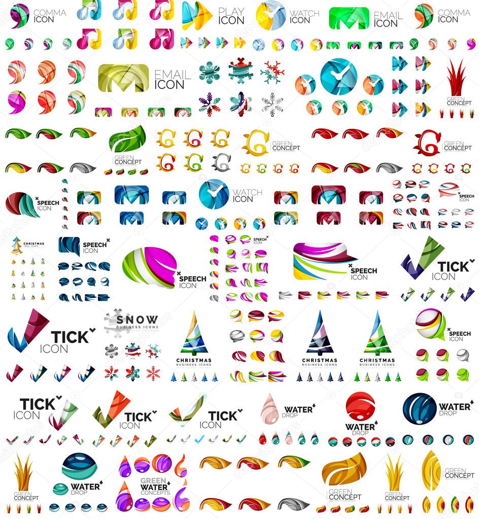 Logo mega collection, Stock Vector Image by ©akomov #90865562