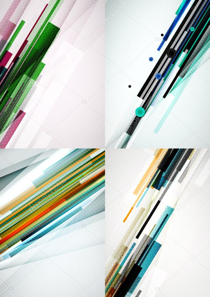 Set of straight lines design abstract backgrounds Stock Vector Image by ...