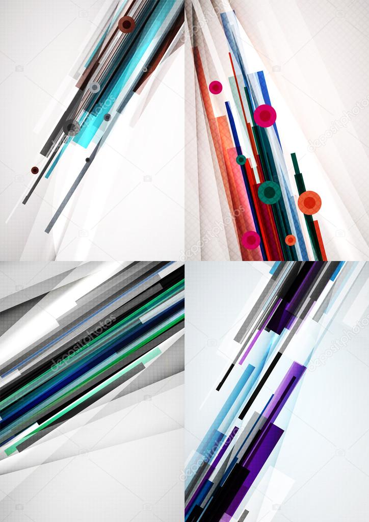 Set of straight lines design abstract backgrounds Stock Vector by ...