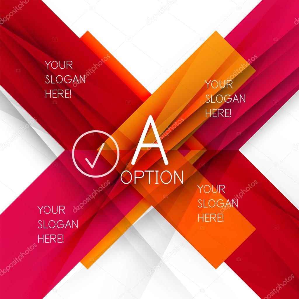 Color geometric shapes with option elements abstract background Stock ...