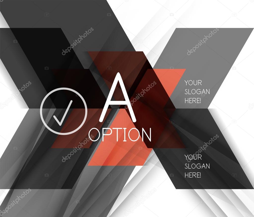 Color geometric shapes with option elements abstract background Stock ...
