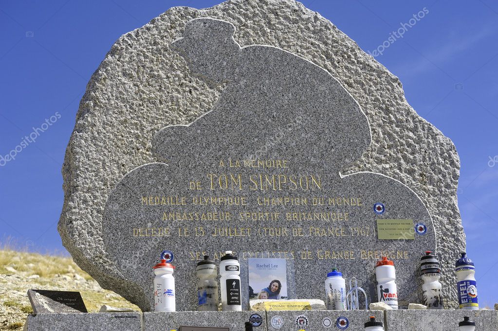 Commemorative stela of Tom Simpson – Stock Editorial Photo © Gilles ...