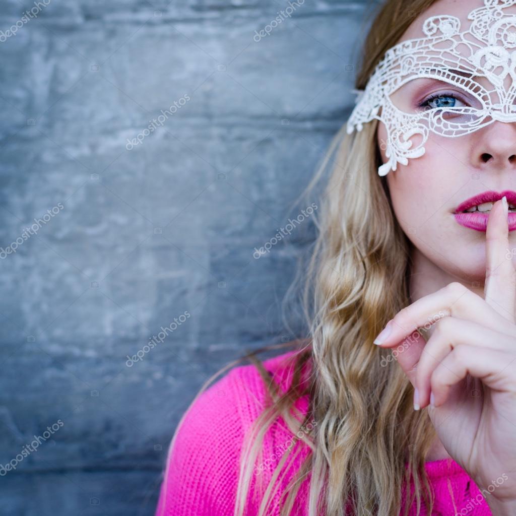 Lady showing silence sign Stock Photo by ©rosipro 58536549
