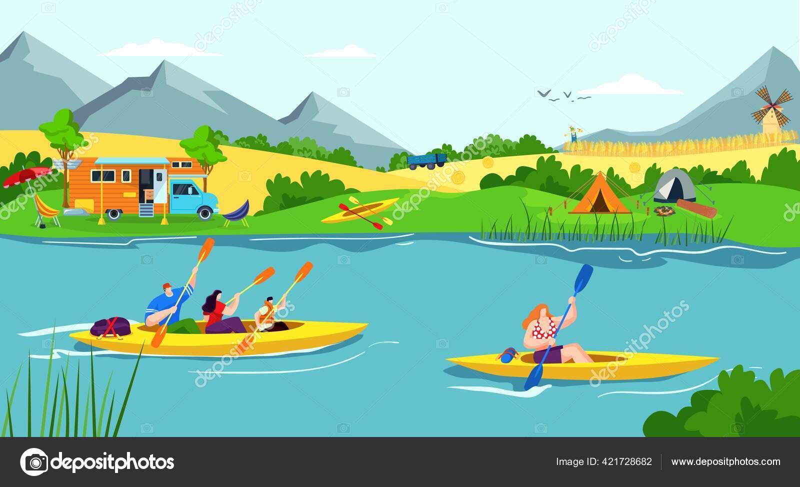Kayak Illustration