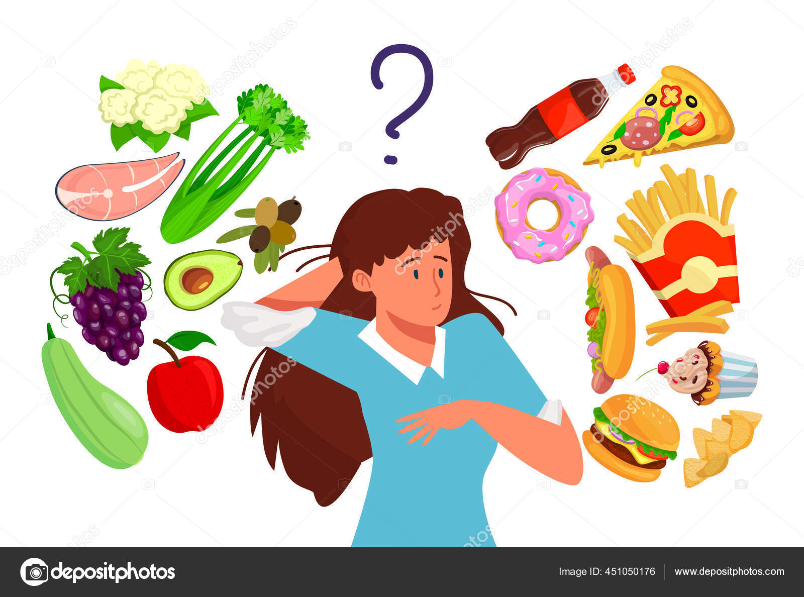 Healthy And Junk Food Clipart Images