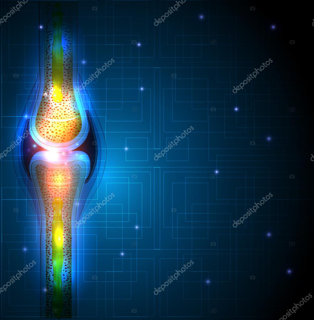 Joint anatomy abstract blue background, beautiful bright design. Stock ...
