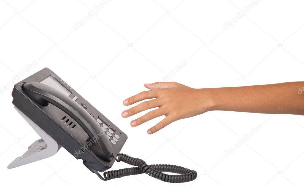 Modern Desktop Telephone — Stock Photo © akulamatiau #60727267