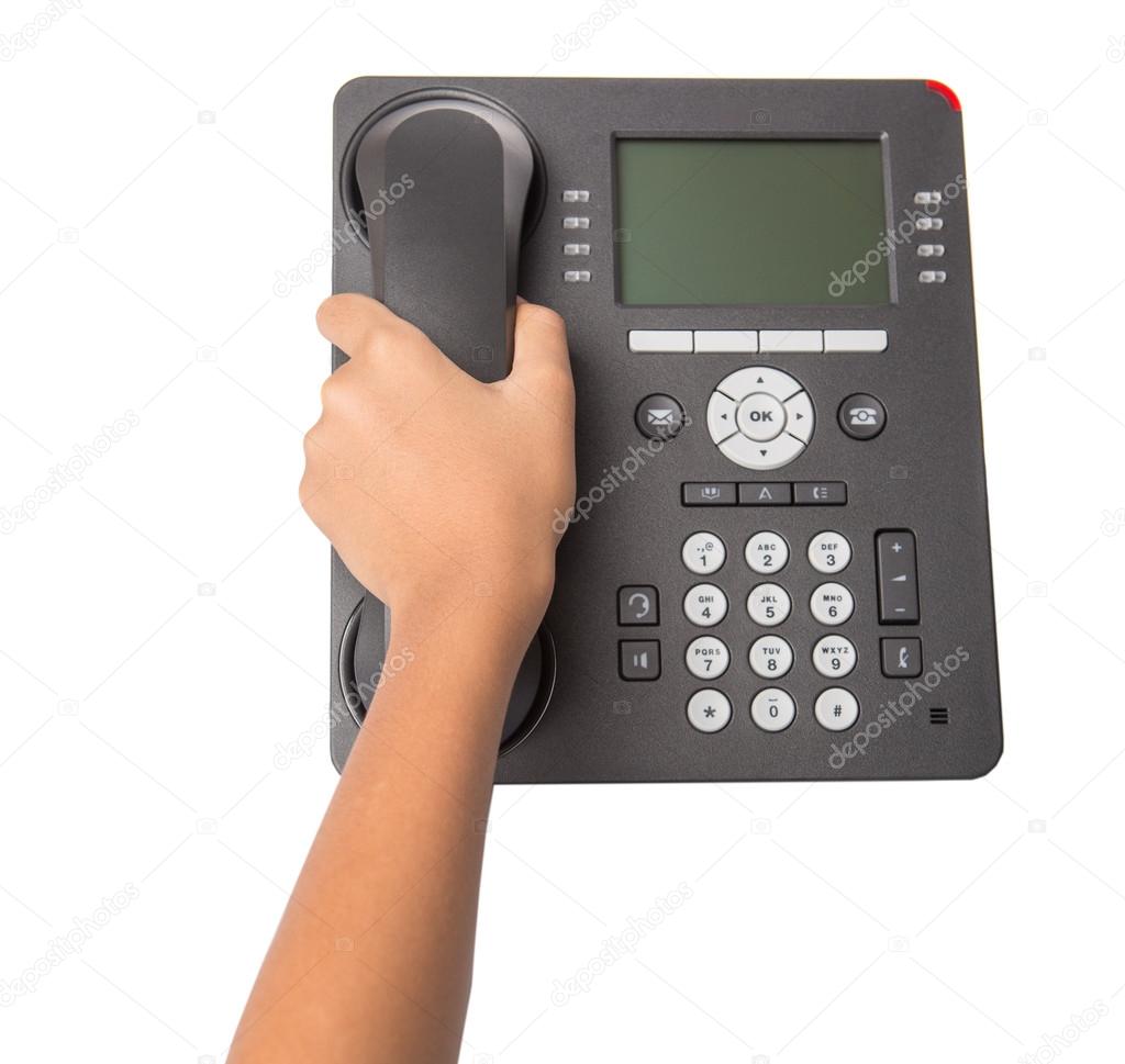 Modern Desktop Telephone Stock Photo by ©akulamatiau 60727333