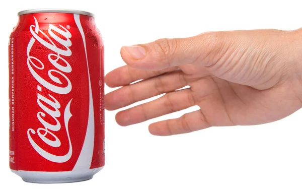 Hand holding coca cola can Stock Photos, Royalty Free Hand holding coca ...