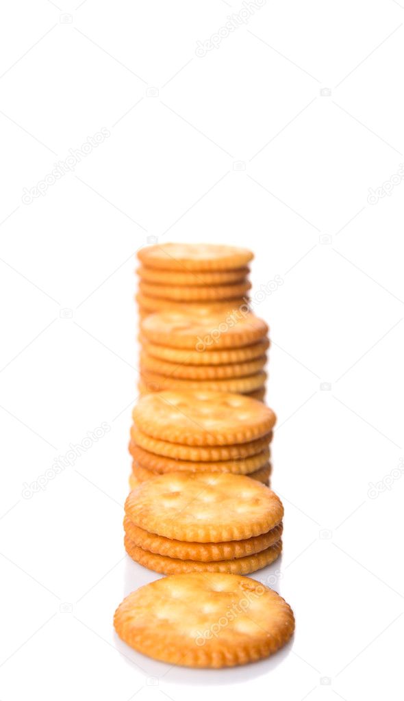 Round Salted Crackers — Stock Photo © akulamatiau #70264895
