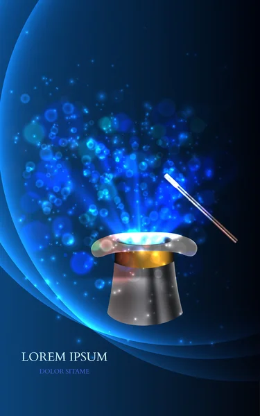 Kouzelník cylindr s ohňostrojem z konfety. vektor Stock Vector od ...