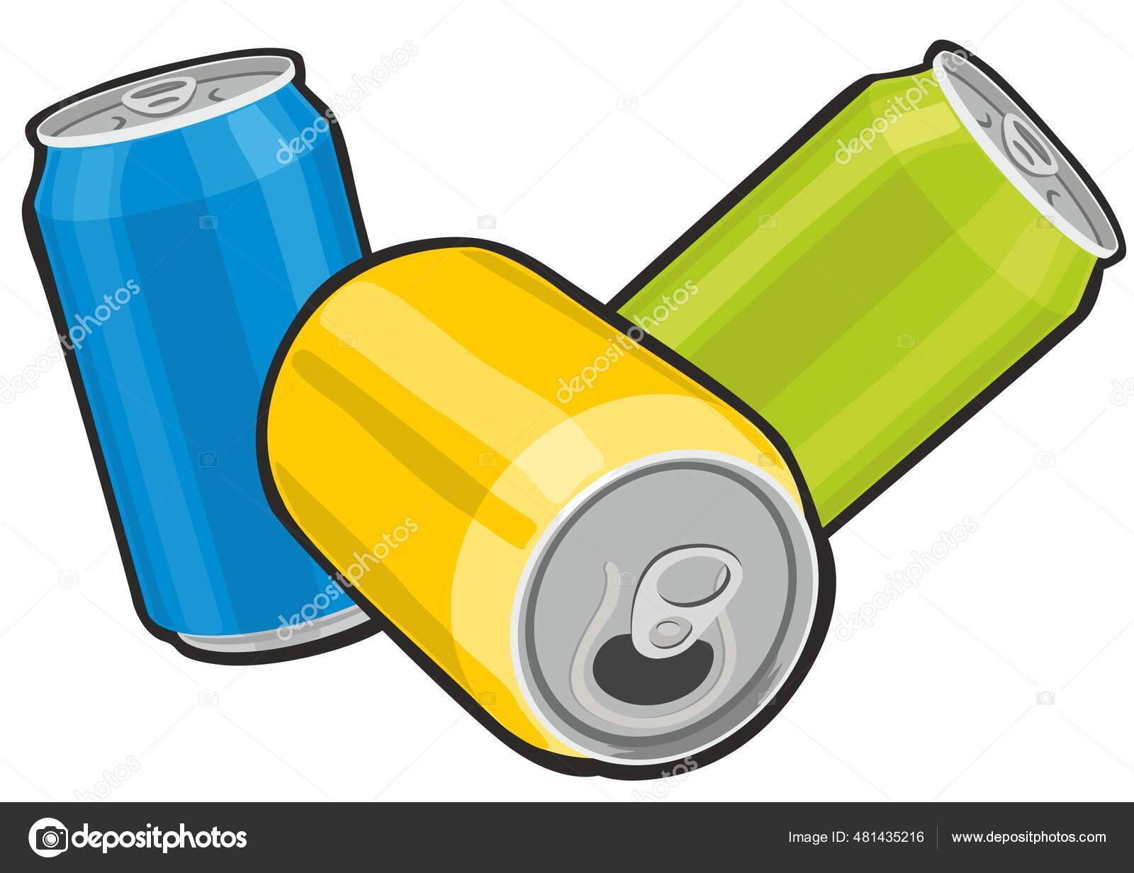 Imagen Latas Aluminio Vacías Vector de stock #481435216 de ©dim_on_art